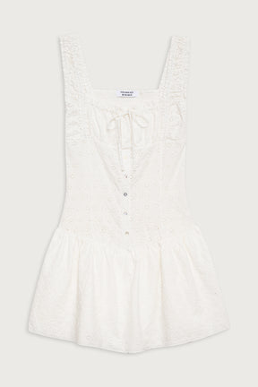 Christa Eyelet Mini Dress - Angel's Wing