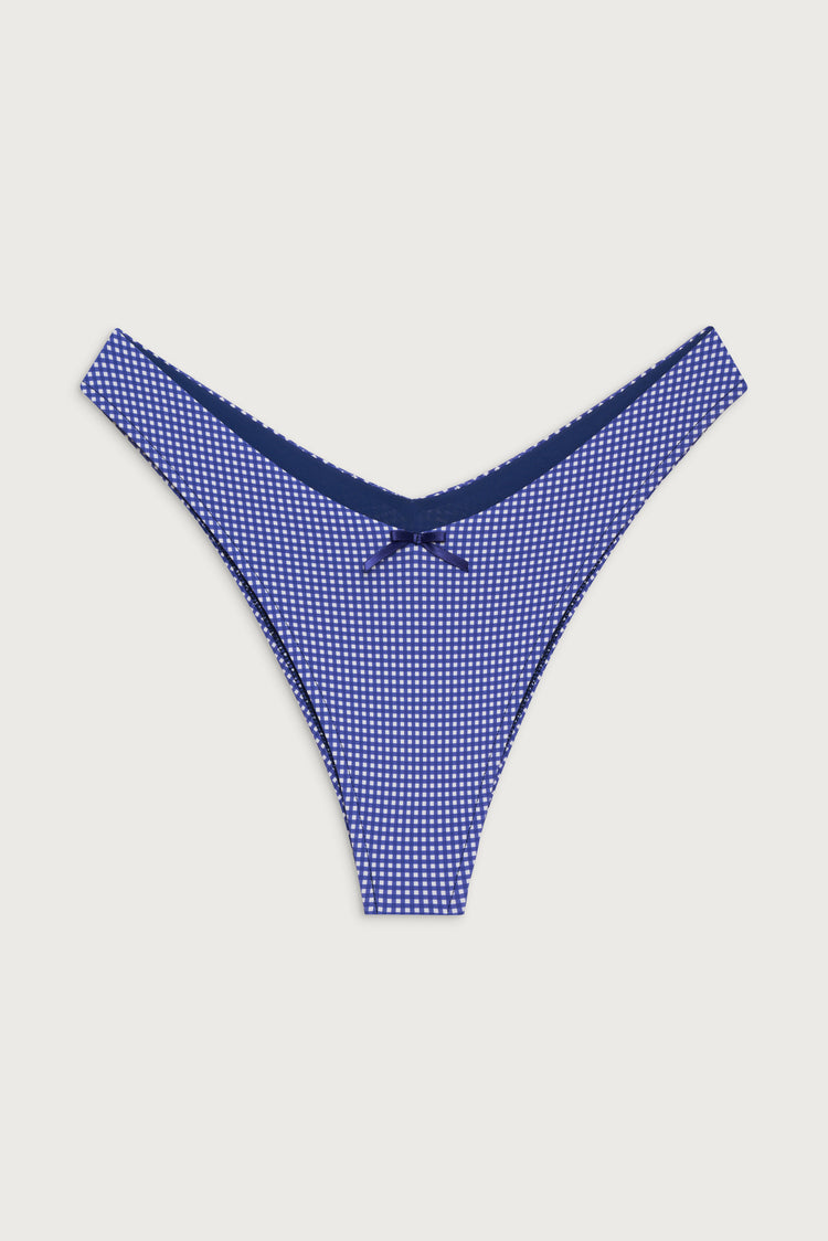 Enzo Cheeky Bikini Bottom - Sailor Gingham