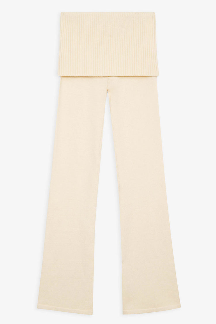 Mason Cloud Knit Flare Pant - French Vanilla