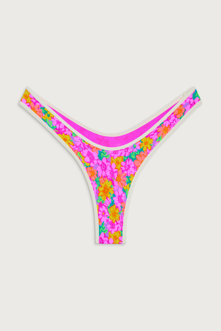 Full Moon Floral Micro Bikini Bottom - Daisy Pond