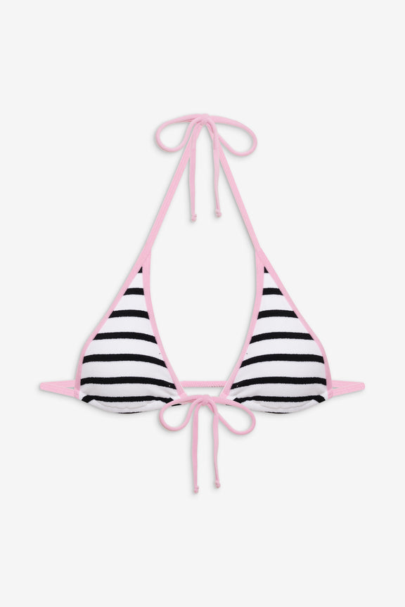 Paradise Micro Halter Bikini Top - Vintage Stripe