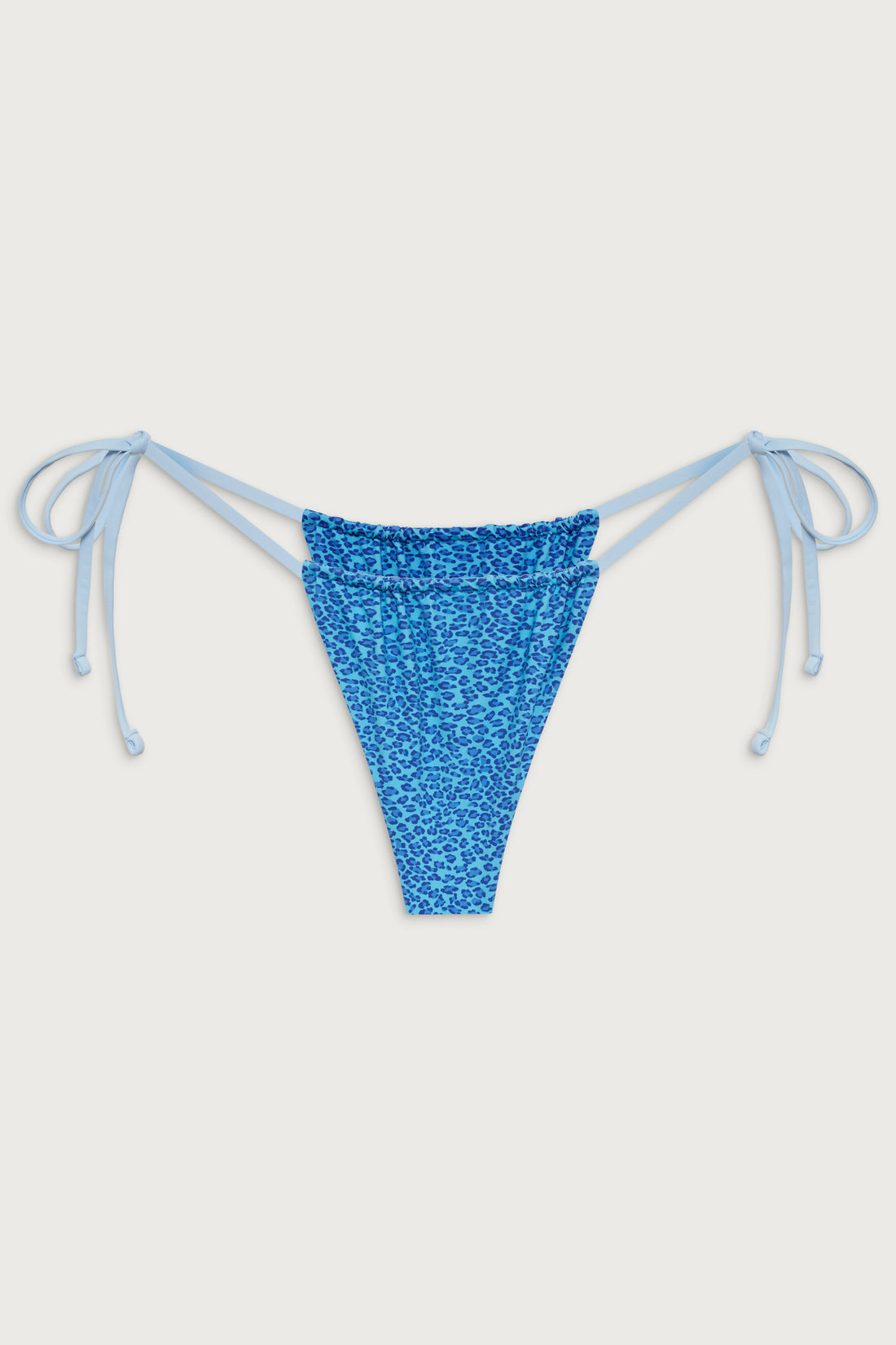 Tia Skimpy String Bikini Bottom Cobalt Cheetah